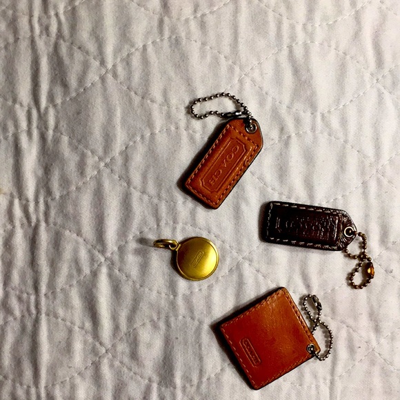 Coach | Other | Coach 4 Hanging Key Fob 3 Leather And Gold | Poshmark